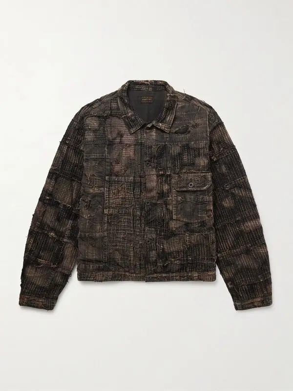 Kapital Boro Patchwork Jacket - Brown