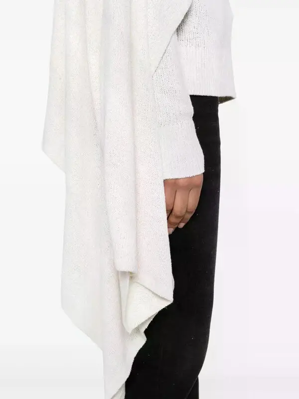 TOTEME Bouclé Cape Sweater - Neutrals