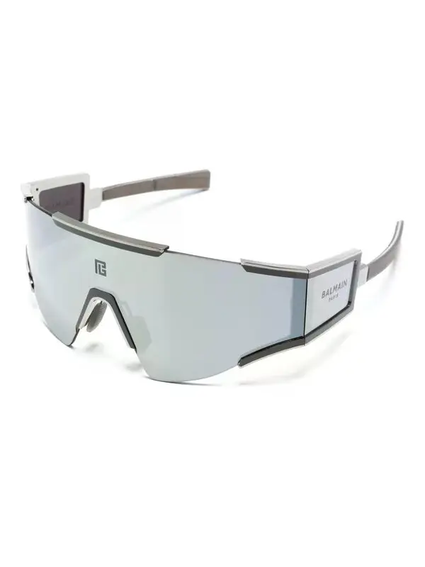Balmain Fletche Shield Sunglasses - Silver