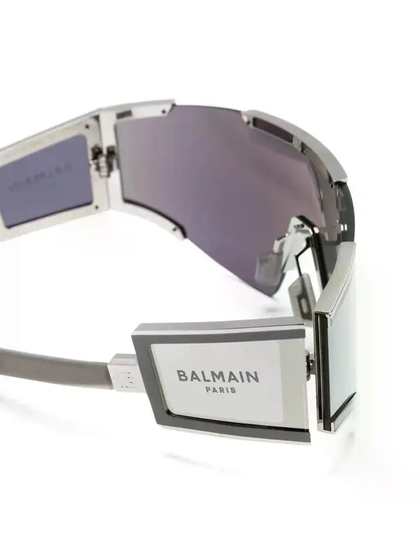 Balmain Fletche Shield Sunglasses - Silver