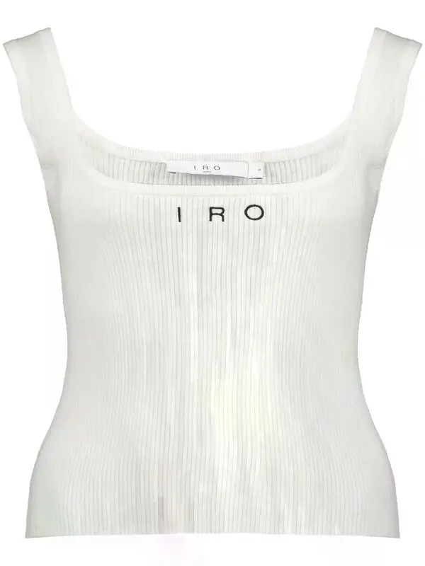 IRO PARIS Ribbed Knit Top - White