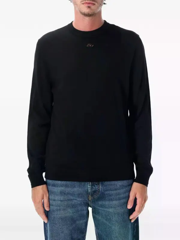 DIESEL® K-valiam Crew Neck Long Sleeve Sweatshirt - Black