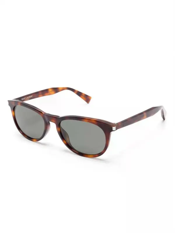 Saint Laurent Oval-frame Sunglasses - Brown