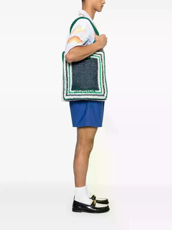 Casablanca Crochet Tote Bag - Blue