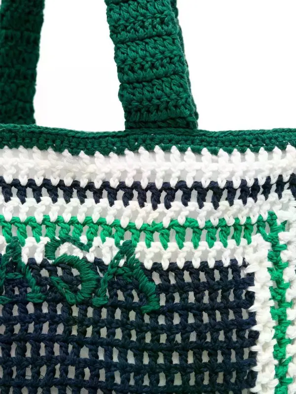 Casablanca Crochet Tote Bag - Blue