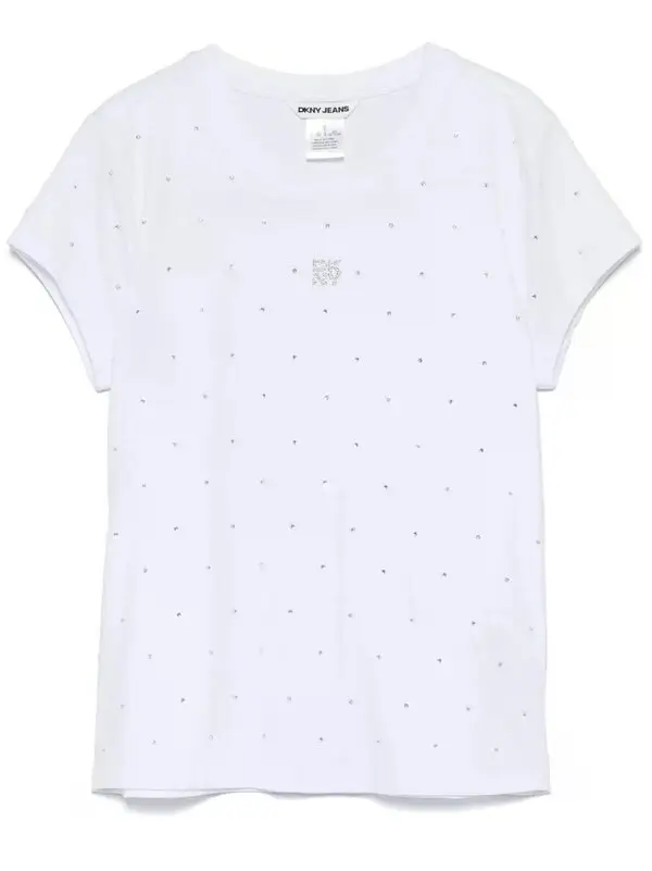 Dkny Rhinestone-embellished T-shirt - White