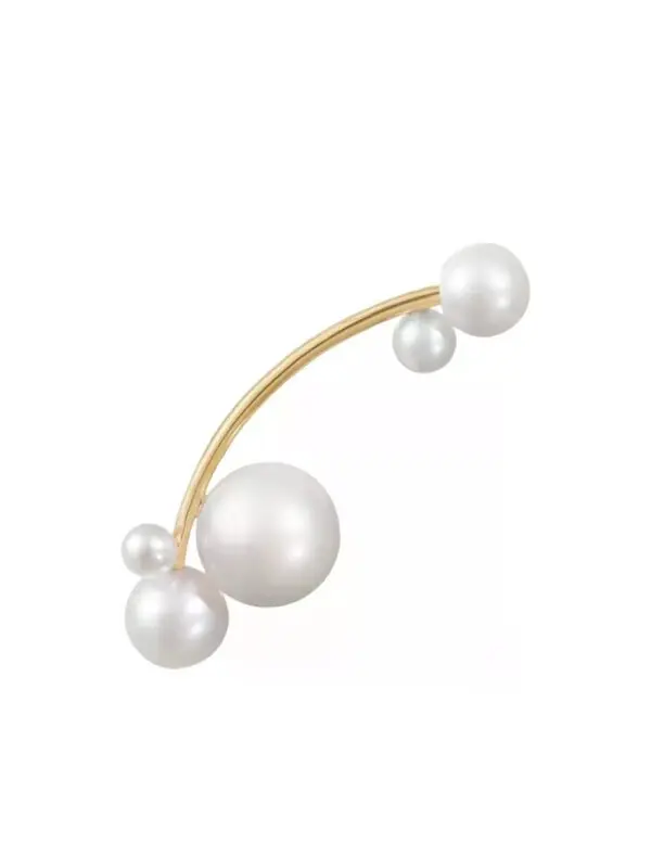 Sophie Bille Brahe 14k Recycled Yellow Stellari Freshwater Pearl Earring - Gold