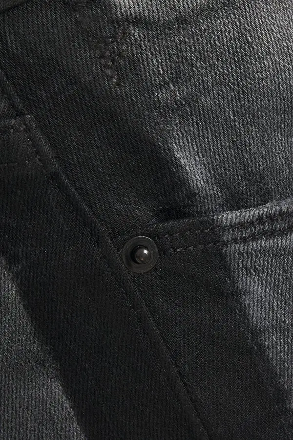 FRAME Le High Cropped Skinny Jeans - Charcoal