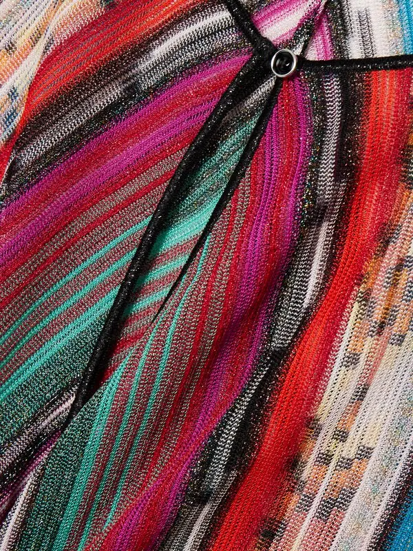 Missoni Striped Metallic Crochet-knit Coverup