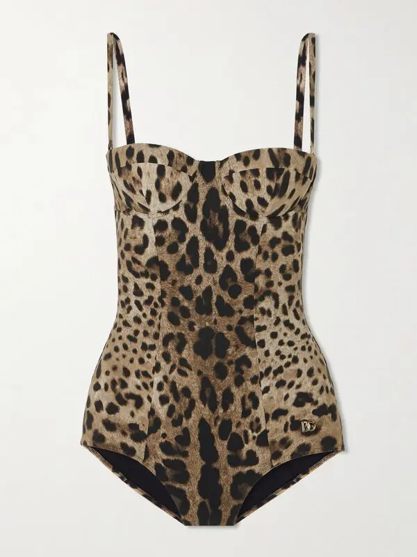 Dolce & Gabbana Leopard-print Underwired Swimsuit - Animal Print