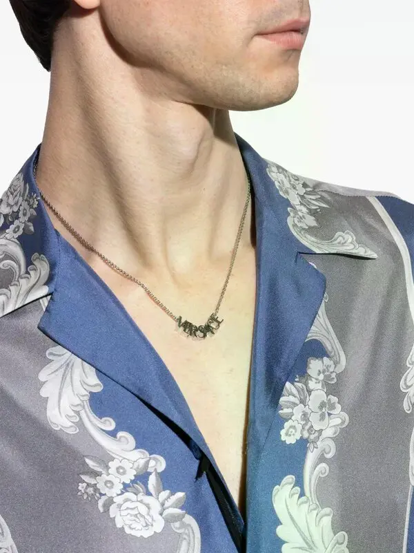 Versace Logo Necklace - Silver