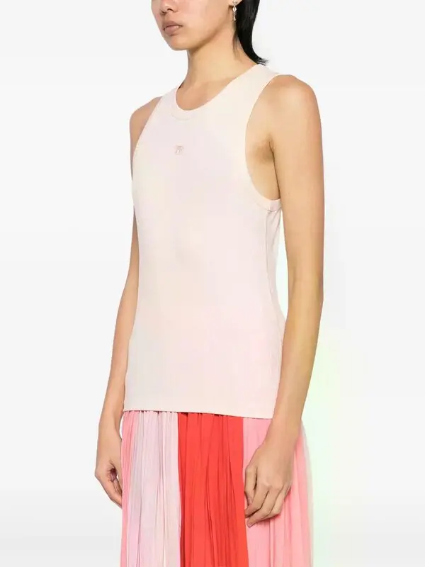 Maison Kitsuné Baby Fox Ribbed Tank Top - Pink