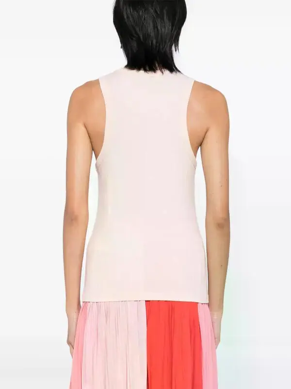 Maison Kitsuné Baby Fox Ribbed Tank Top - Pink