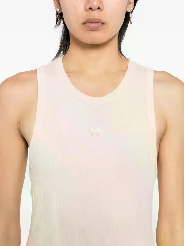 Maison Kitsuné Baby Fox Ribbed Tank Top - Pink