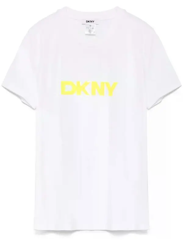 Dkny Logo Appliqué T-shirt - White