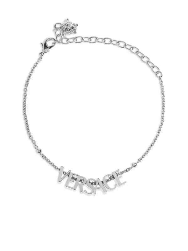 Versace Logo Lettering Bracelet - Silver