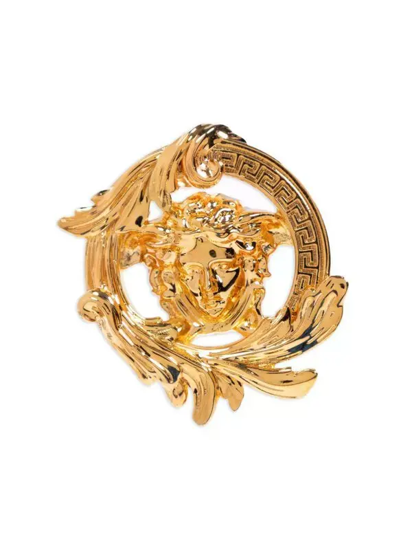 Versace Medusa Barocco Stud Earrings In Gold - 50% Off | Editorialist