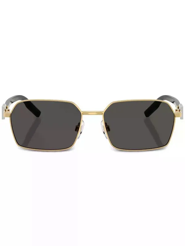 Dolce & Gabbana Logo-plaque Sunglasses - Gold