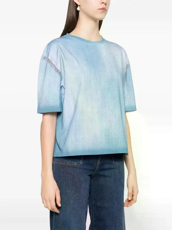 Ermanno Scervino Denim-print T-shirt