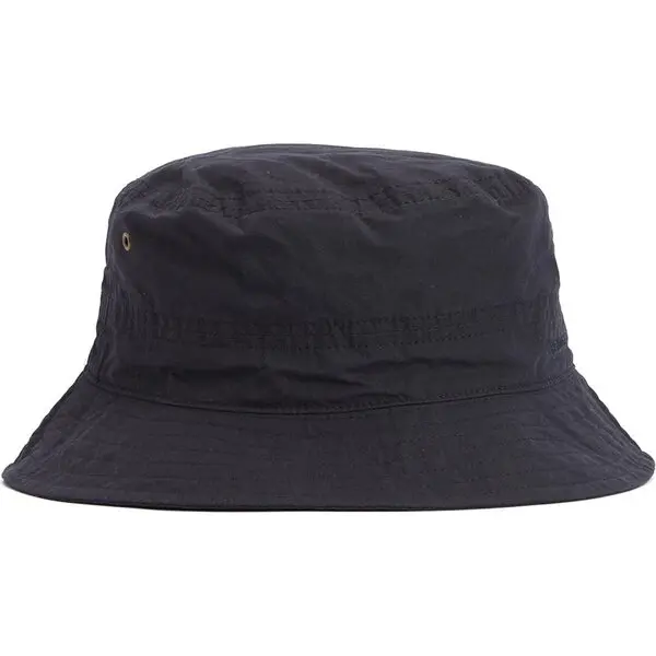 Barbour Waxed Cotton Bucket Hat - Navy