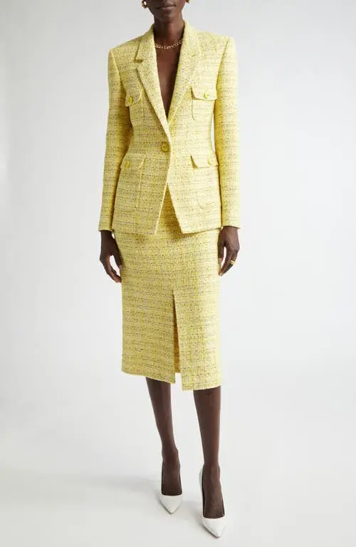 St. John Metallic Tweed Jacket