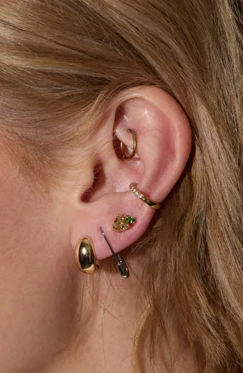 NICKEL & SUEDE Safety Pin Threader Earrings