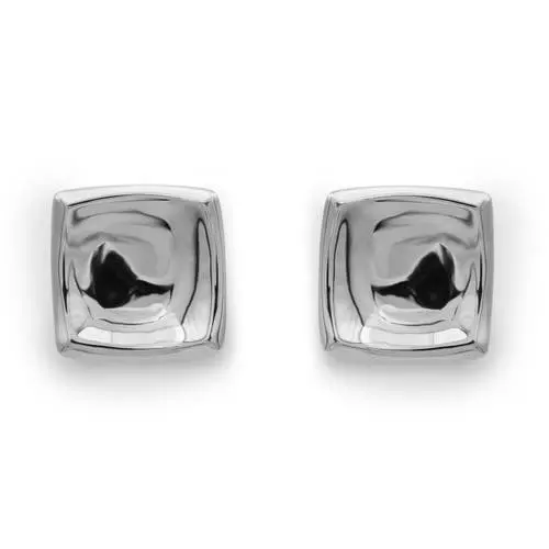 BLACK SUEDE STUDIO Cube Stud Earrings - Silver