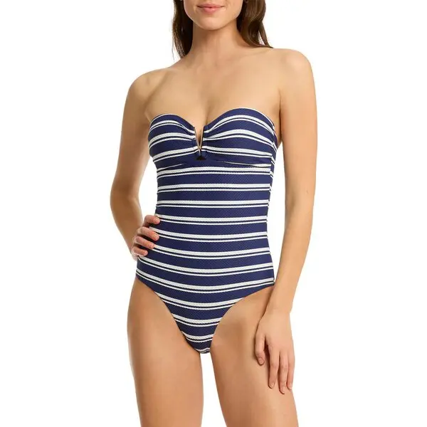 SEA LEVEL Boarritz V-bar One-piece Swimsuit - French Navy