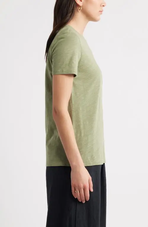Caslon Cotton & Modal T-shirt - Olive Acorn
