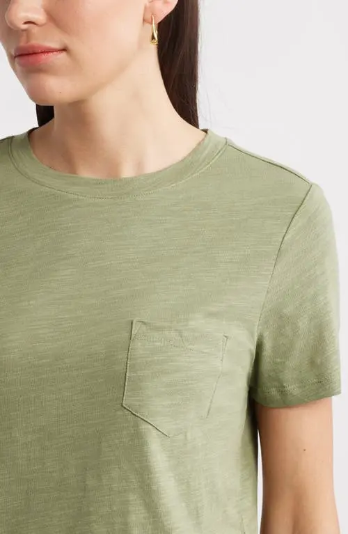 Caslon Cotton & Modal T-shirt - Olive Acorn