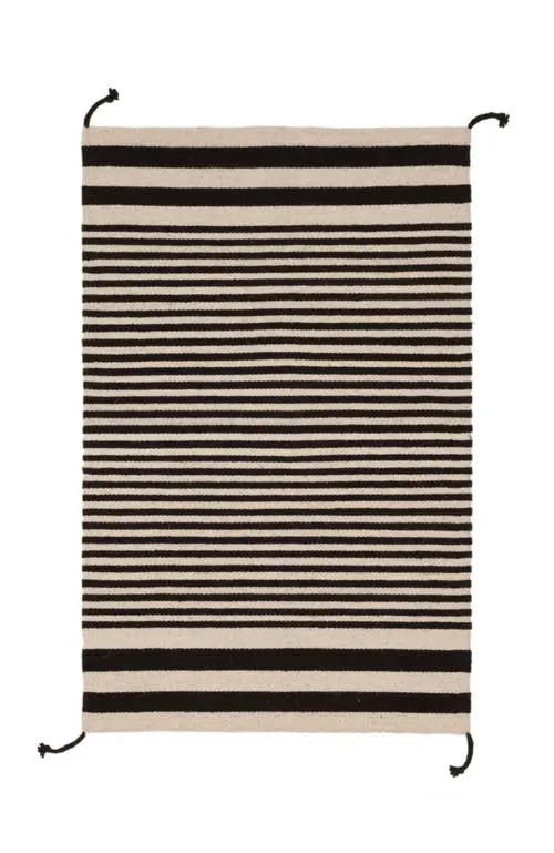 ARCHIVE NEW YORK Zapotec Classic Striped Handwoven Flatweave Wool Rug