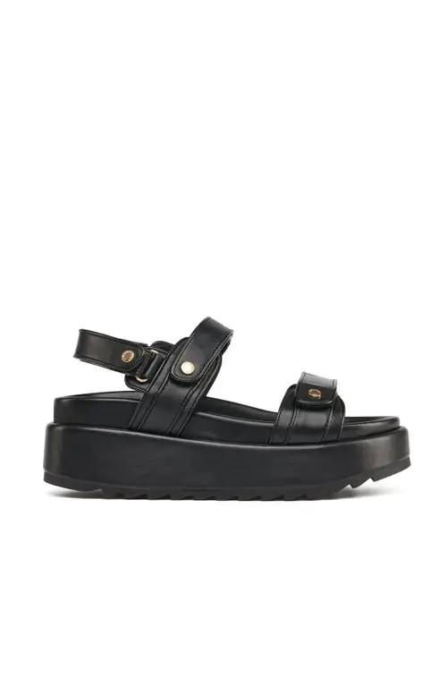 J/SLIDES NYC Sophie Platform Sandals - Black