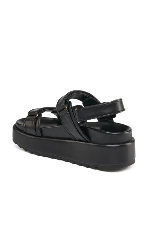 J/SLIDES NYC Sophie Platform Sandals - Black