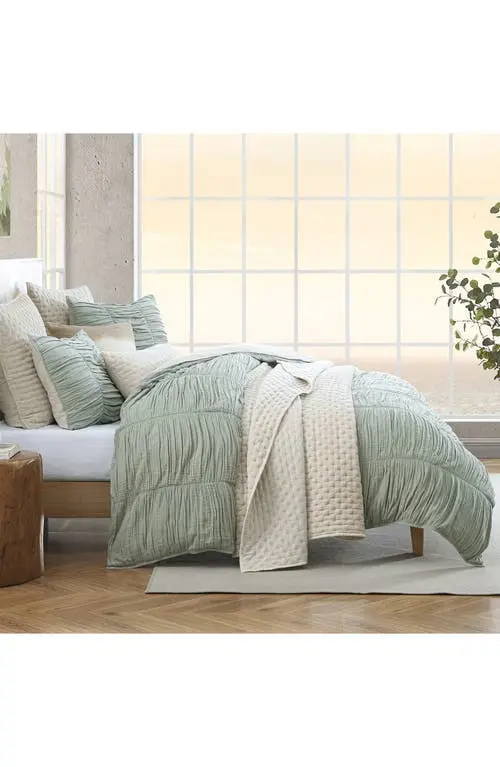 DKNY PURE Ruched Gauze Comforter & Shams Set