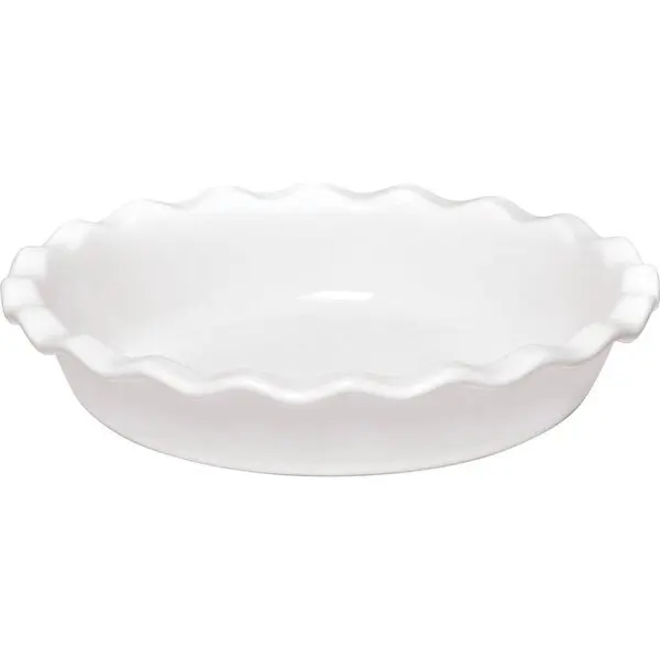 EMILE HENRY Made In France Hr Ceramic 9-inch Pie Dish - White