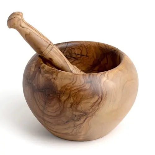 BERARD Handcrafted Olivewood Mortar And Pestle Set