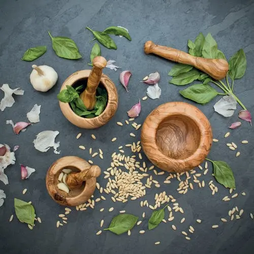 BERARD Handcrafted Olivewood Mortar And Pestle Set