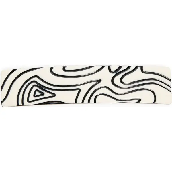 France Luxe Fiorella Abstract Barrette - White/ Black