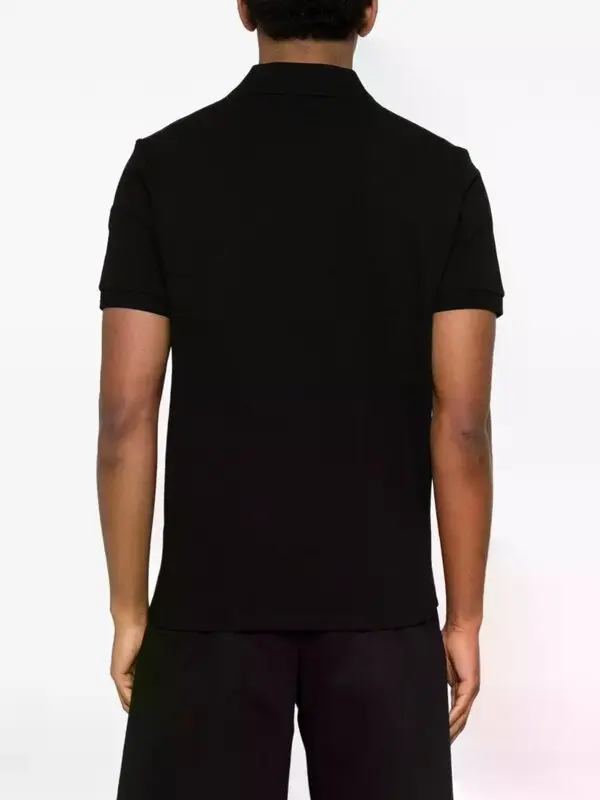 Moncler Logo-embroidered Polo Shirt - Black