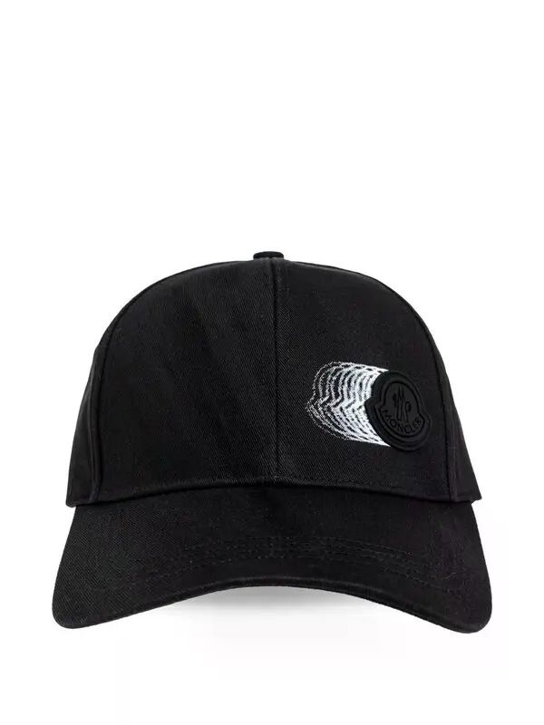 Moncler Cotton Baseball Cap - Black