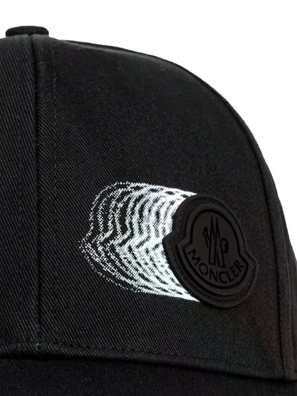 Moncler Cotton Baseball Cap - Black
