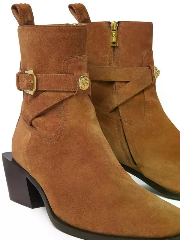 Versace 70mm Angelo Suede Chelsea Boots