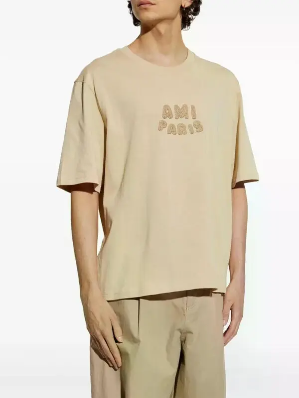 Ami Logo-embroidered T-shirt