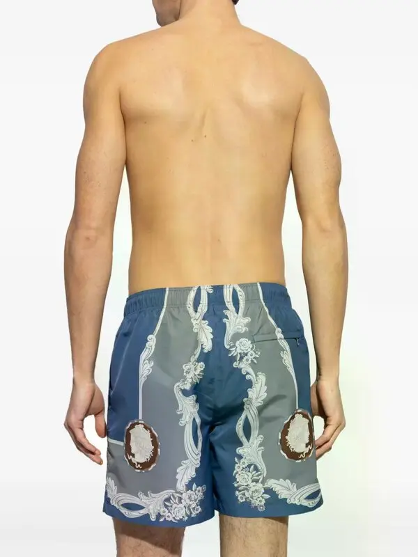 Versace Cameo Swim Shorts - Blue