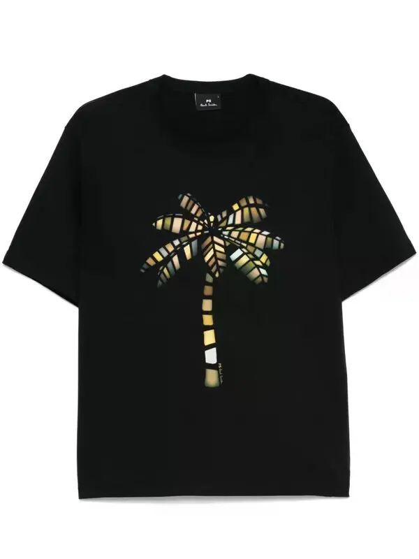 Paul Smith Palm Tree-print T-shirt - Black