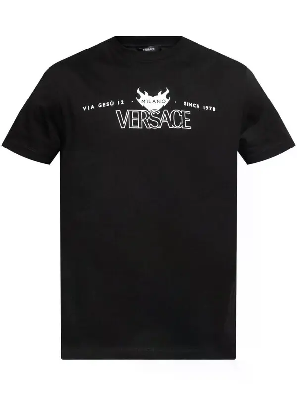 Versace Logo-print T-shirt - Black