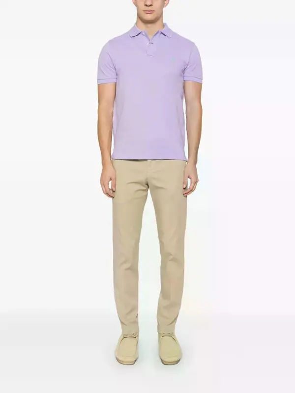 Polo Ralph Lauren Polo Pony-embroidered Polo Shirt - Purple