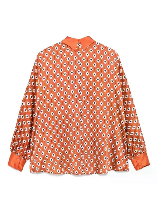 STYLAND Floral-print Shirt - Orange