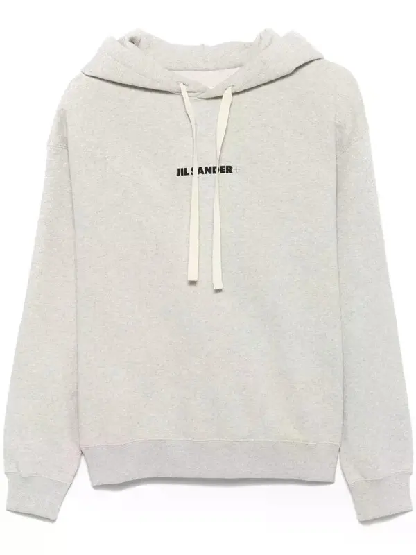 JIL SANDER Logo-print Hoodie - Grey