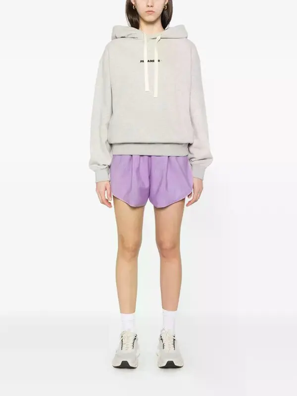 JIL SANDER Logo-print Hoodie - Grey